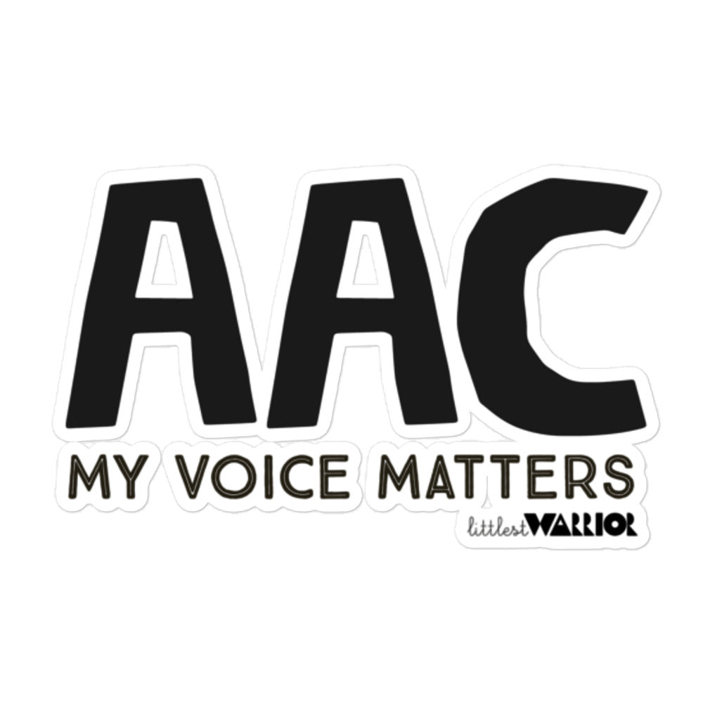 AAC Bubble-free stickers – Littlest Warrior