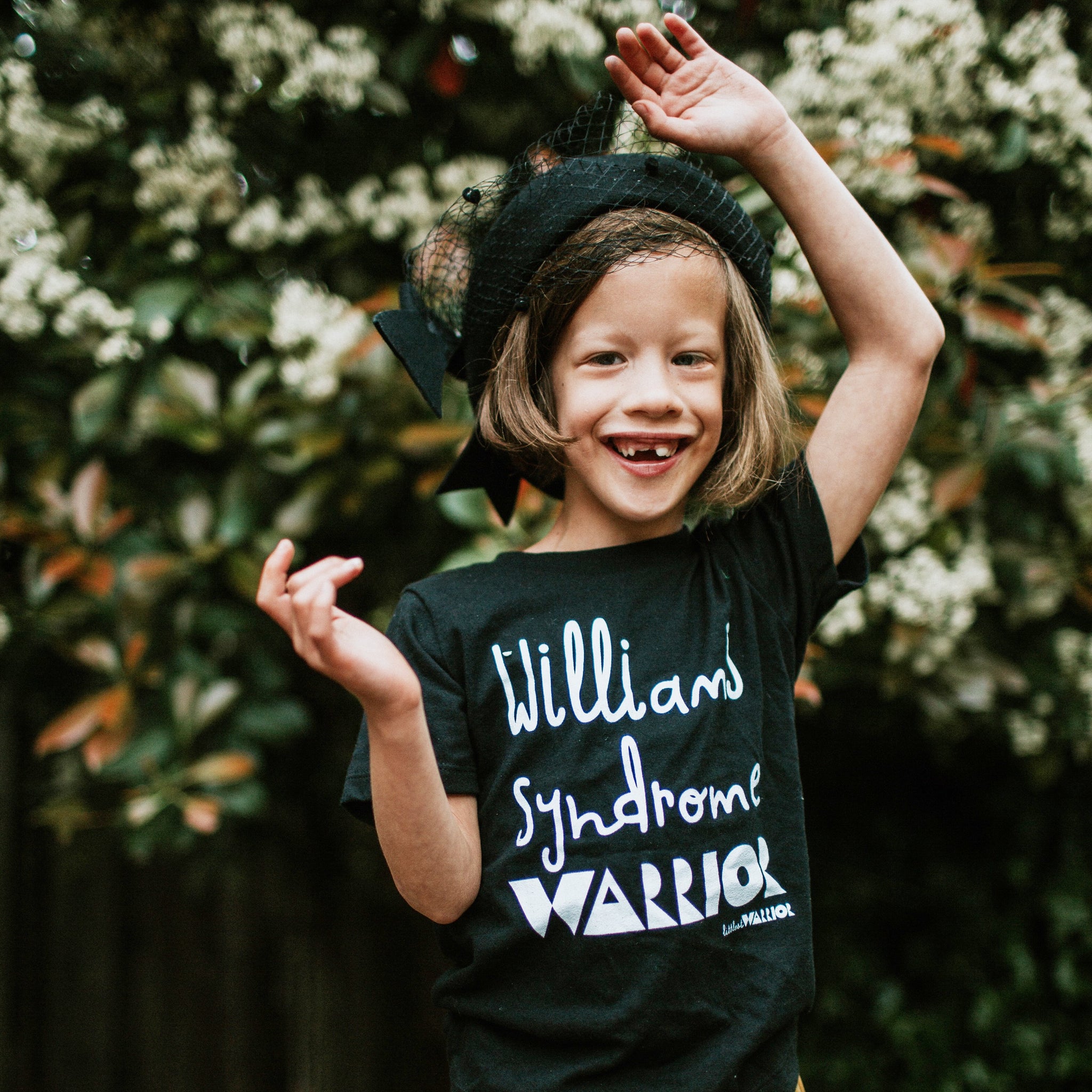 Williams Syndrome Warrior (White Ink) Youth Tee – Littlest Warrior